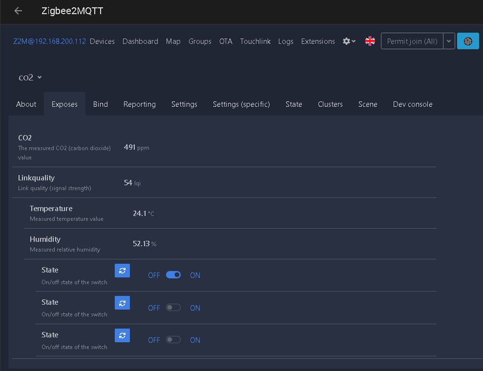 Zigbee датчик co2 — Teletype