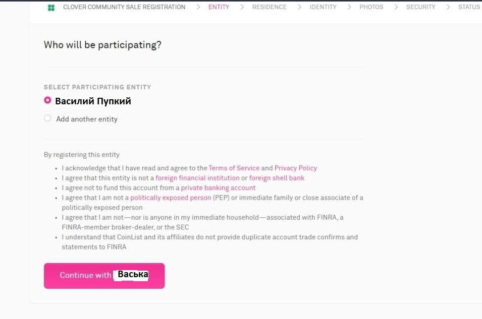 Token sales Clover - Coin List — Teletype