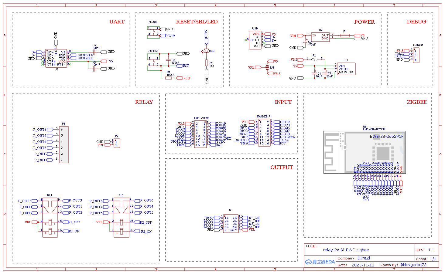 Zigbee реле 2х — Teletype