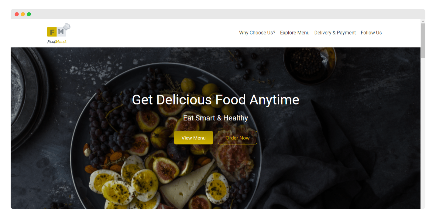 GitHub - AmolAdhude/Food-munch-website: A simple responsive website