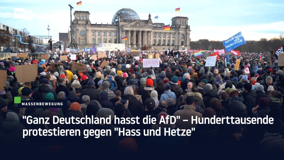 "Ganz Deutschland hasst die AfD" – Hunderttausende protestieren gegen ...